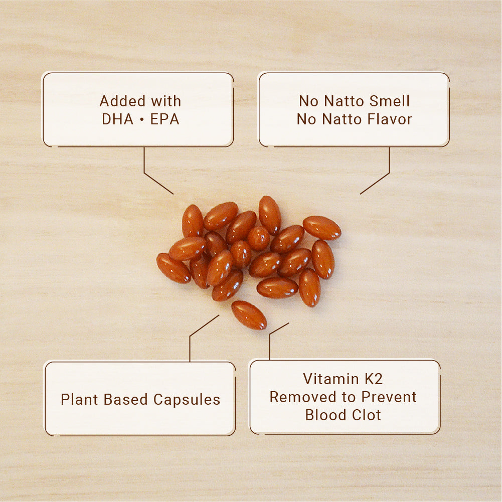 Kawashimaya Nattokinase Supplement Capsule 2400 FUs + DHA/EPA (120 Pla ...